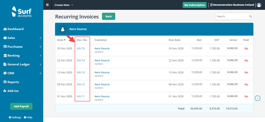 How To Find Recurring Invoice Number Surf